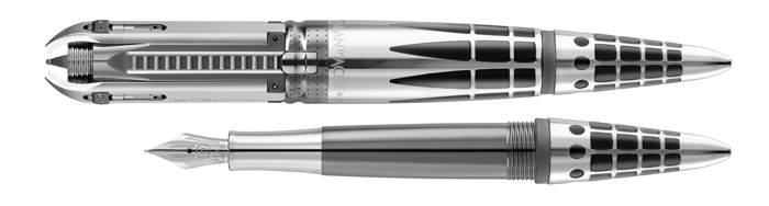Caran d'Ache Astrograph Gloss Rhodium Fountain Pen | RRP $29,995ºº